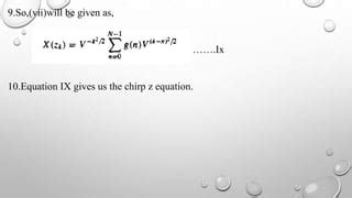 Chirp Z Algorithm PPTX Physics Science