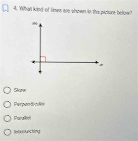 what kind of lines are shown in the picture below skew perpendicular