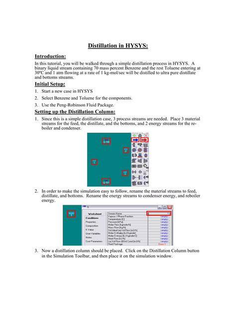 Distillation Tutorial In Hysys Pdf