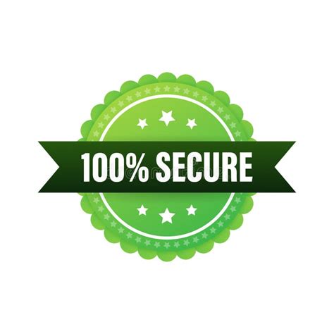 100 Secure Grunge Vector Icon Badge Or Button For Commerce Website Vector Stock Illustration