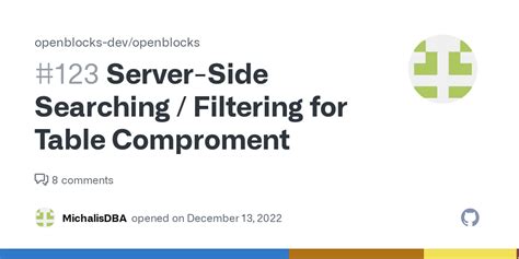 server side searching filtering for table comproment · issue 123
