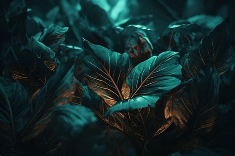 Premium Ai Image A Cluster Of Green Leaves Hidden In The Shadows