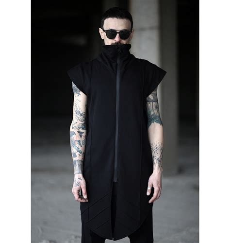 Code Black Vest Black Men Clothing Alternative Clothing Avantgarde Fashion Men Street Fashion