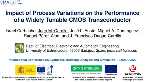 Pdf Impact Of Process Variations On The Performance Of A Widely Tunable Cmos Transconductor