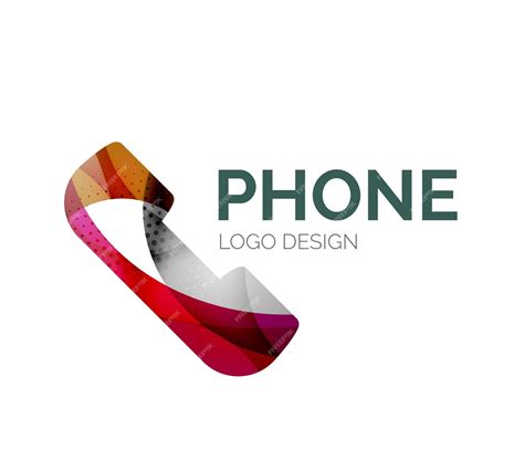 Premium Vector Retro Phone Logo Design Made Of Color Pieces