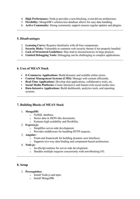 Mean Stack For Web Application Development Pdf
