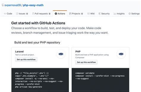 The Workshop Github Actions For Continuous Integration Php Architect