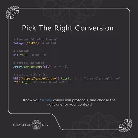 Gracefuldev Know Your Ruby Conversion Protocols And Pick The Right One For The Task At Hand
