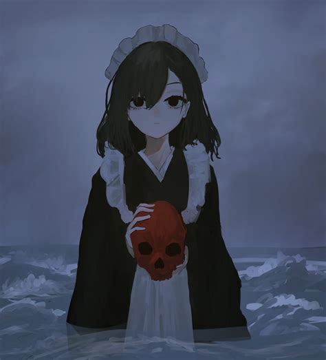 Safebooru 1girl Absurdres Black Eyes Black Hair Black Kimono
