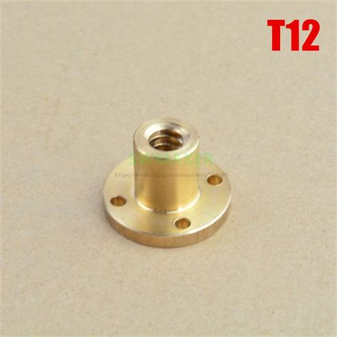 1pcs T12 Screw Lead Brass Nut Tr12 Flange T Type T Grandado