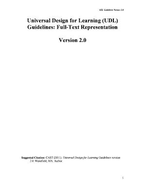 Fillable Online UDL Guidelines Version Fax Email Print PdfFiller