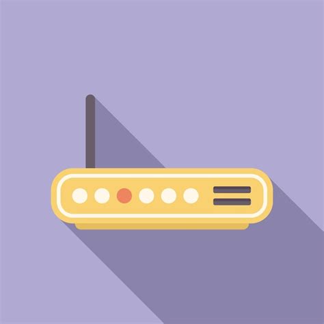 Premium Vector Yellow Wifi Router Device Providing Wireless Signal