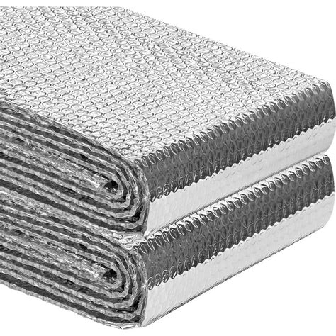 Reflective Insulation Roll 47 In X 10 Ft Radiant Barrier 1 Pack Double Bubble Aluminum Foil
