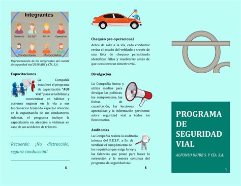 Folleto Representación De Los Integrantes Del Comité De Seguridad