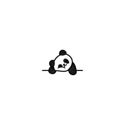 Premium Vector Cute Lazy Panda Sleeping Cartoon Vector Illustration