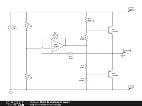 dual power supply circuit diagram with explanation