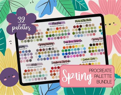 Spring Procreate Palette Bundle Procreate Color Palette Procreate