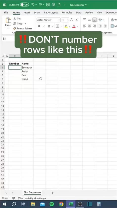 Excel Cheatsheets Sequencing Numbers Tutorial