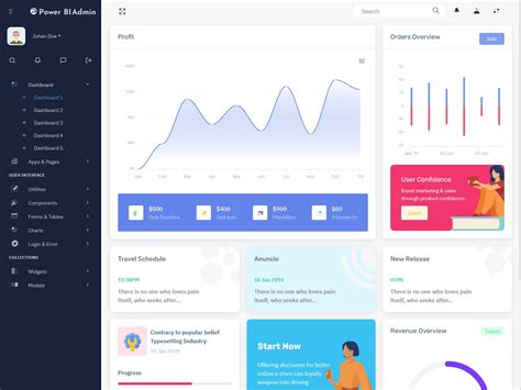 Power BI Admin Template Bootstrap Admin Dashboard UI Kit