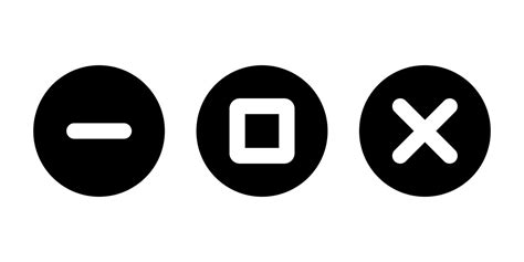 Minimize Maximize And Close Button Icon Vector Elements Of Mobile