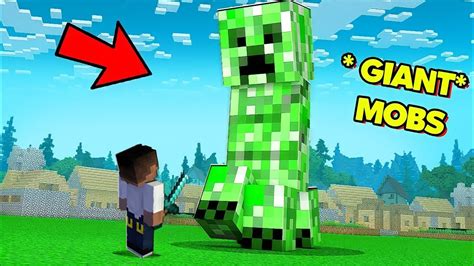 Minecraft But Mobs Are Giant Minecraft Mods Minecraft Gameplay Tamil Youtube