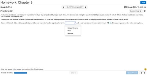 Solved Homework Chapter 8 Save Score 0 Of 1 Pt 16 Of 17