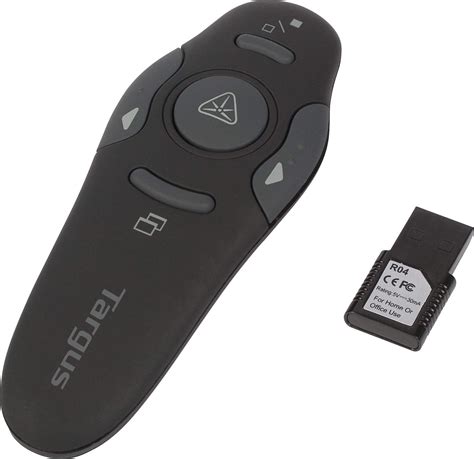 Wireless USB Presenter With Laser Pointer Black