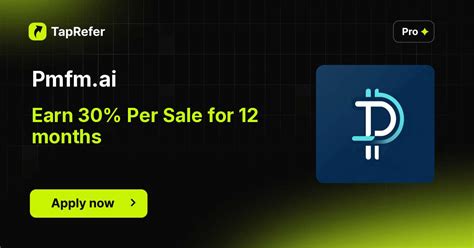 pmfm ai affiliate program 30 per sale for 12 months taprefer