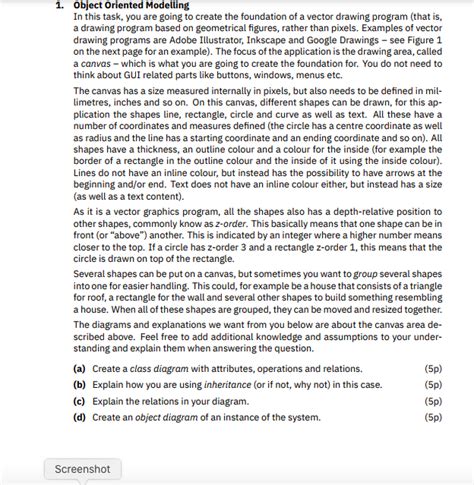 Solved 1 Object Oriented Modelling In This Task You Are