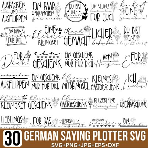 German Sayings Plotterdatei Svg Label Lettering Keychain Plotter File