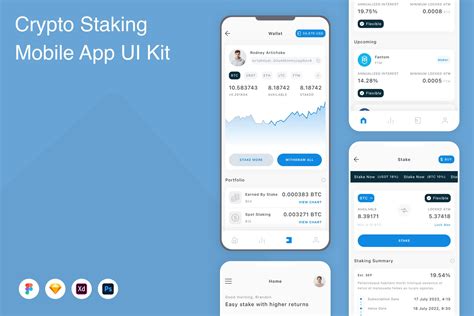 Crypto Staking Mobile App Ui Kit Graphic By Betush · Creative Fabrica