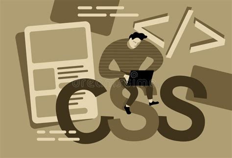 Css Development Coding Programming Concept Stock Illustration