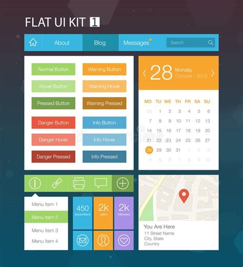 Vector User Interface Set Including Different Switches Stock Vector