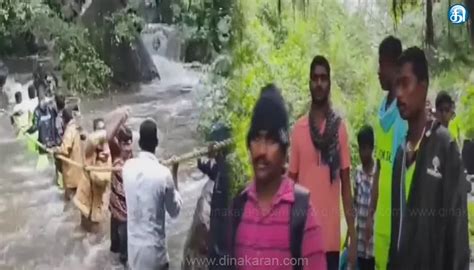 சதுரகிரி சுந்தரமகாலிங்கம் கோயில் அருகே காட்டாற்று வெள்ளத்தில் சிக்கிய பக்தர்கள் மீட்பு Dinakaran