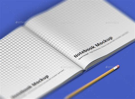 Notebook Mockup Square Format Graphics GraphicRiver