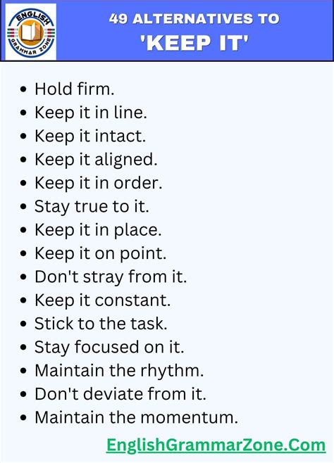 Variety In Commands 49 Alternatives To Keep It