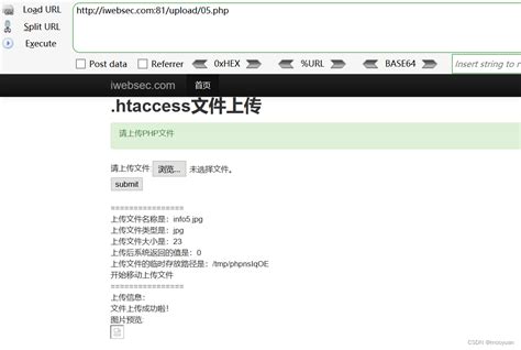 Iwebsec靶场 文件上传漏洞通关笔记5 Htaccess过滤绕过htaccess文件绕过 Csdn博客