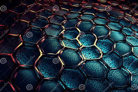 nanotechnology structure of hexagonal nano material macro abstract