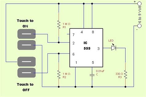 Touch Switch Circuit Diagram Using Ne555 Circuit Diagram