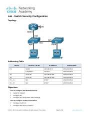 Lab Lab Switch Security Configuration Answer Docx Lab Switch Security
