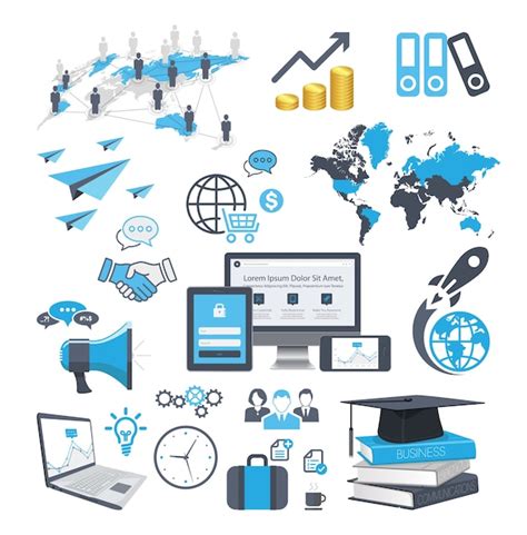 Premium Vector Set Of Flat Design Concept Icons