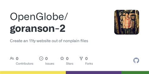 Github Openglobegoranson 2 Create An 11ty Website Out Of Nonplain Files