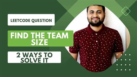 find the team size leetcode problem and solution datadnyan sql