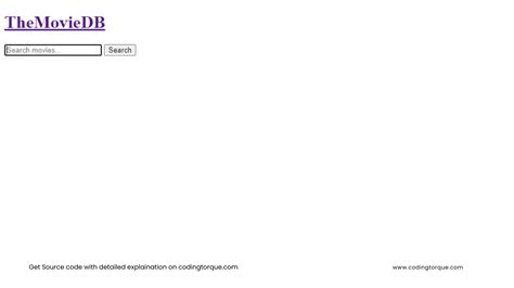 Movie App Using Html Css And Javascript Source Code Coding Torque