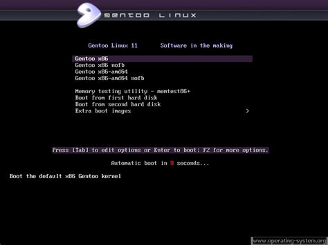 Betriebssystem Screenshot Linux Gentoo Gentoo 11live 01