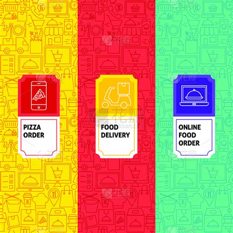 标签 食品 线条 饮料 在活动中 商务 菜单 有序 递送 包装