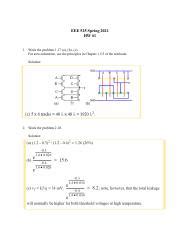 HW Solution Pdf EEE Spring HW Work The Problem A B C For Area