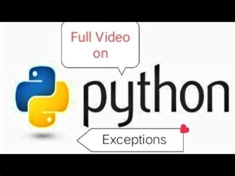 Full Video On Python Exceptions For Beginners Python Session INNOVATION TO REVOLUTION YouTube