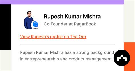 Rupesh Kumar Mishra Co Founder At Pagarbook The Org