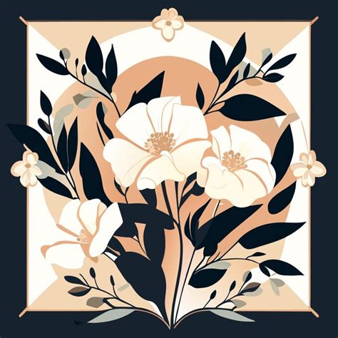 Premium Vector Flat Style Vector Art With Floral Accents